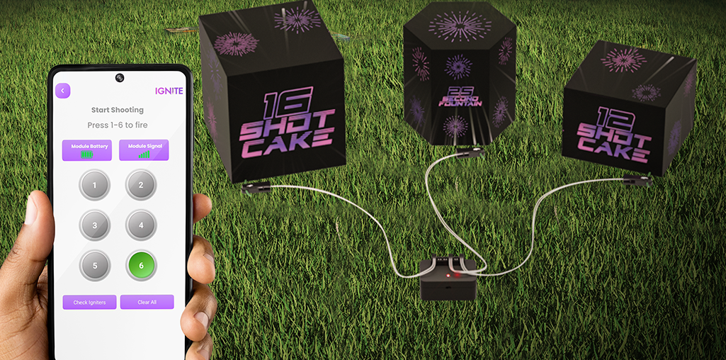 IGNITE Lite 6 Kanal Funkzündanlage mit 7 Anzündern