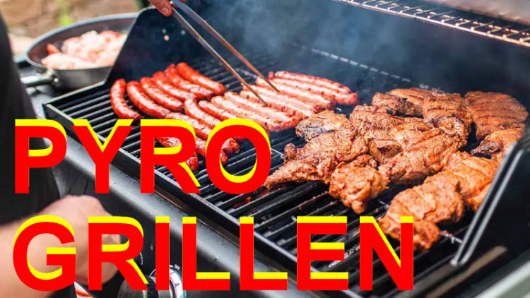 Hamburger Pyro Grillen